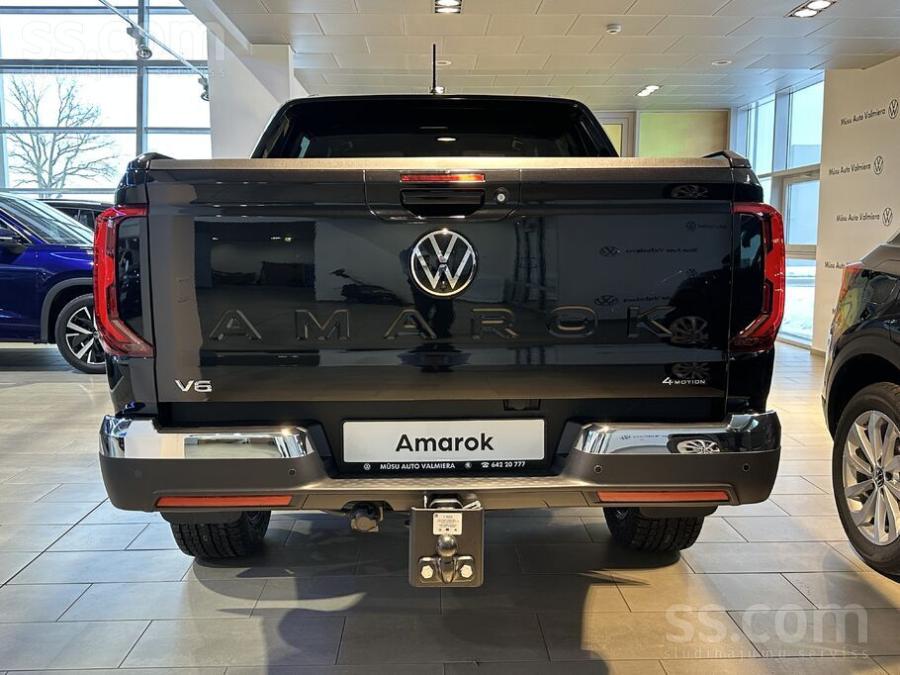 Black Volkswagen Amarok 2026 in Valmiera, with an engine capacity of 3.00 L and mileage of 12 thousand km for 54550 €, photo 6 on AUTOMOTO.COM.LV
