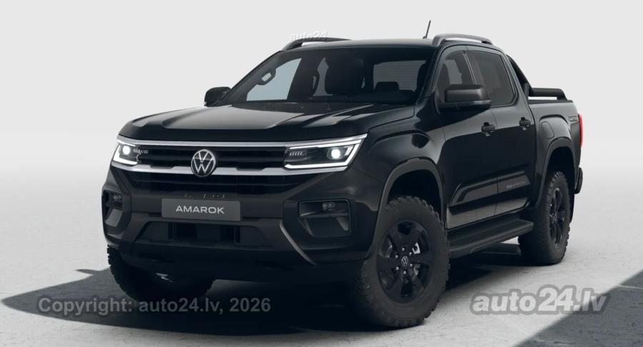 Black Volkswagen Amarok 2026 in Parnu, with an engine capacity of 3.00 L and mileage of 0 thousand km for 59034 €, photo 1 on AUTOMOTO.COM.LV