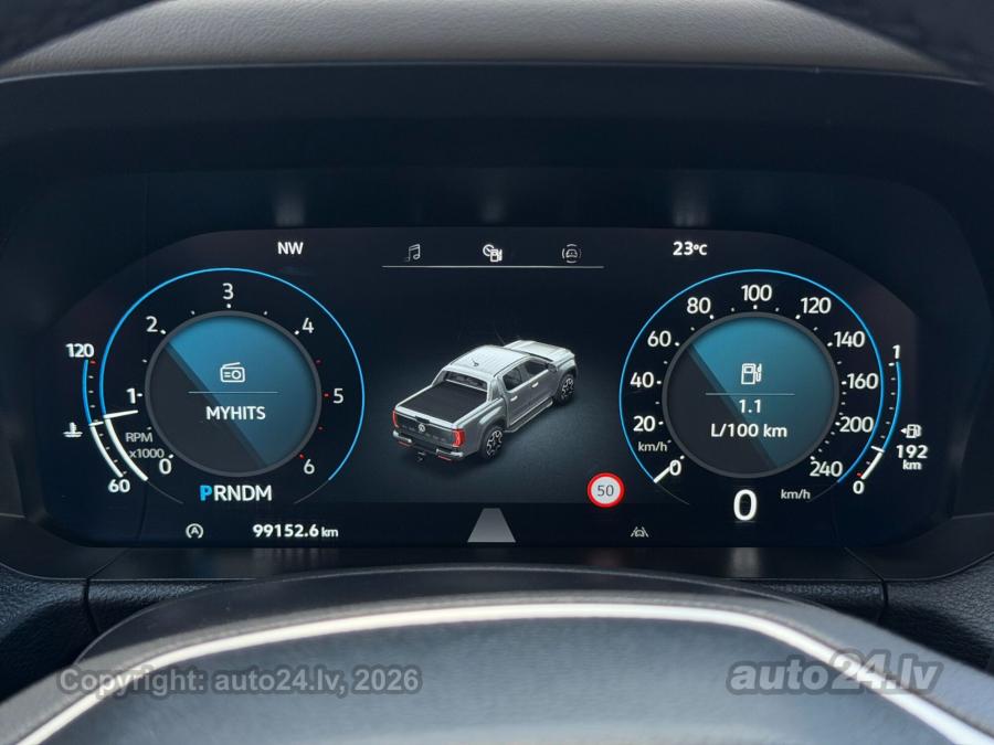 Blue Volkswagen Amarok 2024 in Parnu, with an engine capacity of 3.00 L and mileage of 99 thousand km for 47900 €, photo 17 on AUTOMOTO.COM.LV
