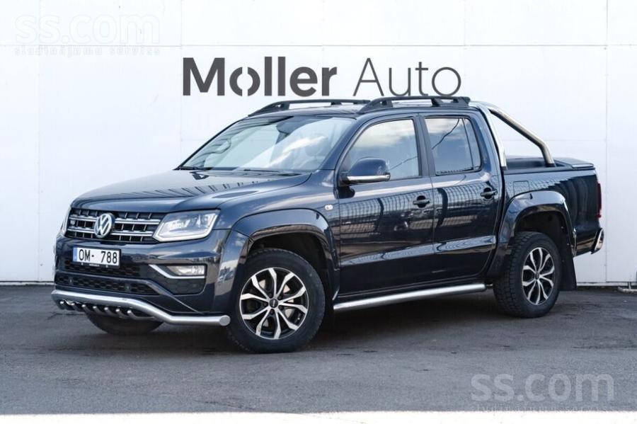 Blue Volkswagen Amarok 2018 in Riga, with an engine capacity of 3.00 L and mileage of 239 thousand km for 21850 €, photo 1 on AUTOMOTO.COM.LV