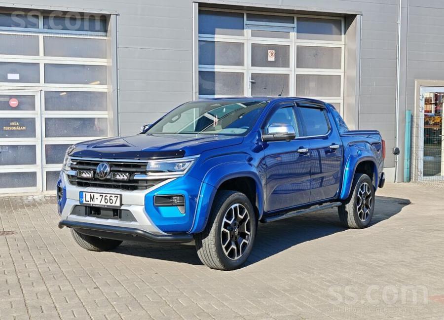 Blue Volkswagen Amarok 2023 in Liepaja, with an engine capacity of 3.00 L and mileage of 40 thousand km for 48000 €, photo 1 on AUTOMOTO.COM.LV