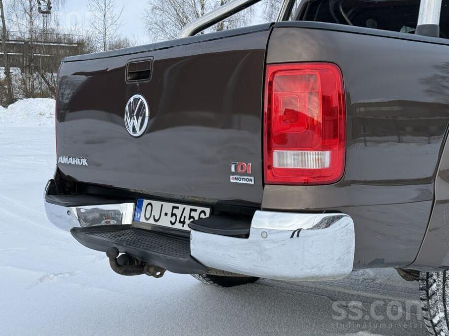 Brown Volkswagen Amarok 2012 in Aizkraukle, with an engine capacity of 2.00 L and mileage of 273 thousand km for 12470 €, photo 16 on AUTOMOTO.COM.LV
