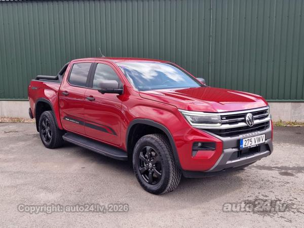 Sarkans Volkswagen Amarok 2024 Tallina, ar dzinēja tilpumu 3.00 L un nobraukumu 97 tūkst. km par 49900 €, foto  vietnē AUTOMOTO.COM.LV