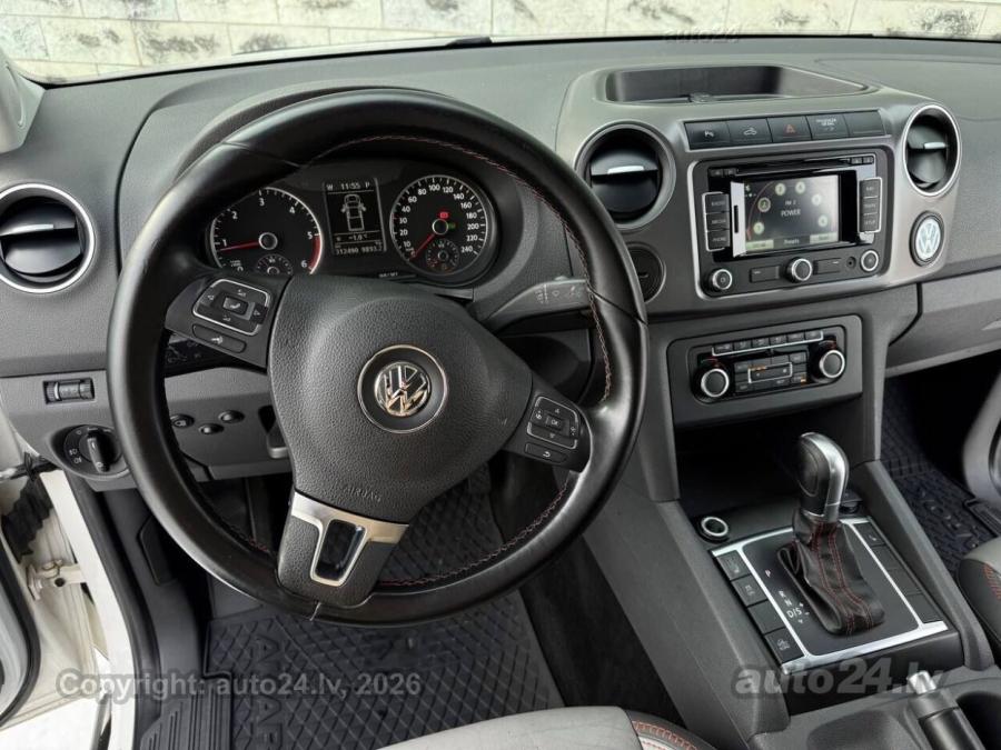 White Volkswagen Amarok 2014 in Tallinn, with an engine capacity of 2.00 L and mileage of 312 thousand km for 11990 €, photo 24 on AUTOMOTO.COM.LV