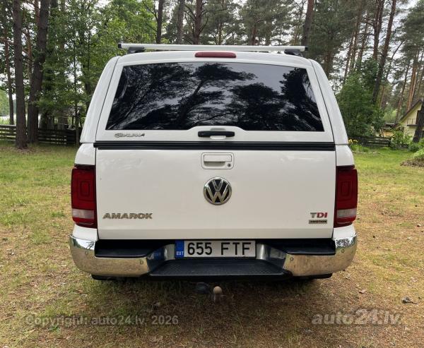 White Volkswagen Amarok 2016 in Tallinn, with an engine capacity of 2.00 L and mileage of 214 thousand km for 18600 €, photo 8 on AUTOMOTO.COM.LV