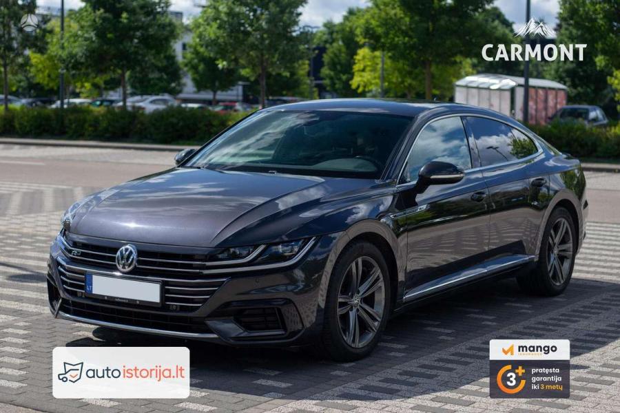 Black Volkswagen Arteon 2017 in Vilnius, with an engine capacity of 1.98 L and mileage of 148 thousand km for 21950 €, photo 1 on AUTOMOTO.COM.LV