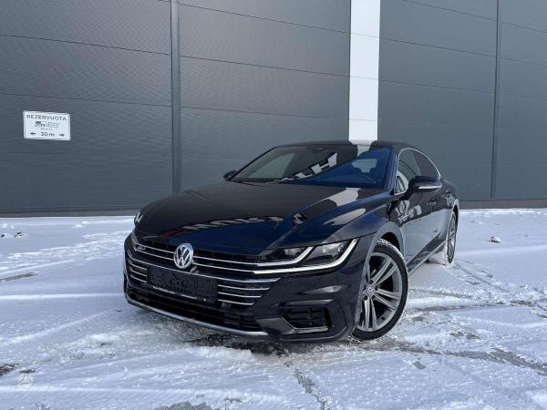 Black Volkswagen Arteon 2019 in Vilnius, with an engine capacity of 1.50 L and mileage of 121 thousand km for 21300 €, photo 1 on AUTOMOTO.COM.LV