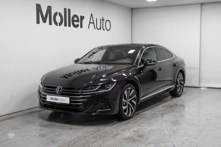 Black Volkswagen Arteon 2022 in Vilnius, with an engine capacity of 1.40 L and mileage of 112 thousand km for 26900 €, photo 1 on AUTOMOTO.COM.LV
