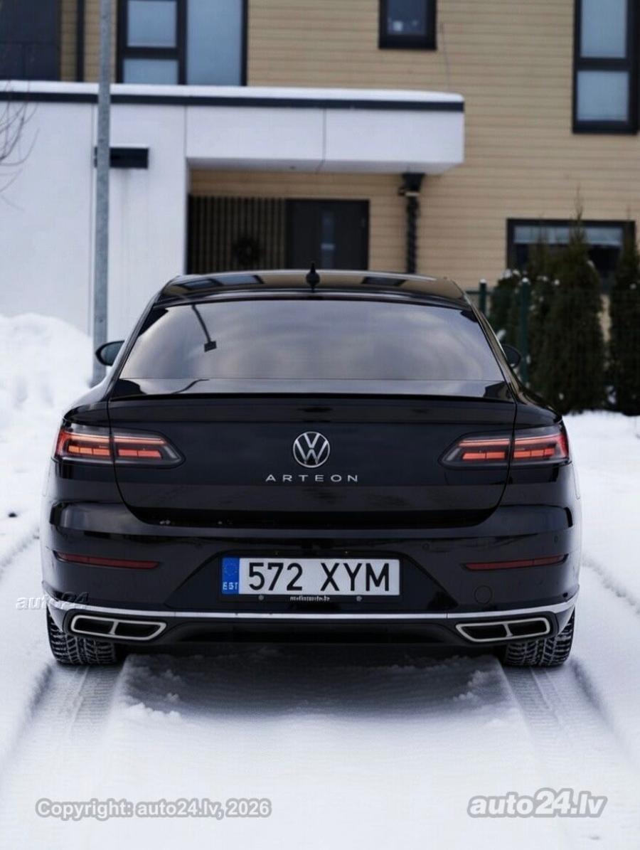 Black Volkswagen Arteon 2024 in Tallinn, with an engine capacity of 2.00 L and mileage of 56 thousand km for 33900 €, photo 5 on AUTOMOTO.COM.LV