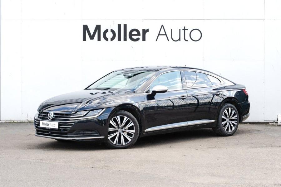 Black Volkswagen Arteon 2018 in Riga, with an engine capacity of 1.50 L and mileage of 161 thousand km for 18050 €, photo 1 on AUTOMOTO.COM.LV