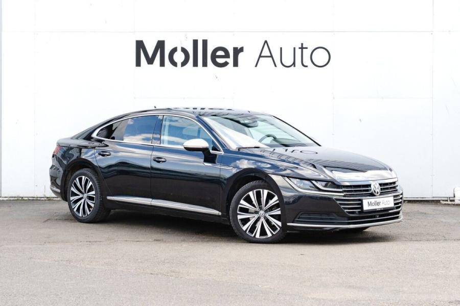 Black Volkswagen Arteon 2018 in Riga, with an engine capacity of 1.50 L and mileage of 161 thousand km for 18050 €, photo 3 on AUTOMOTO.COM.LV