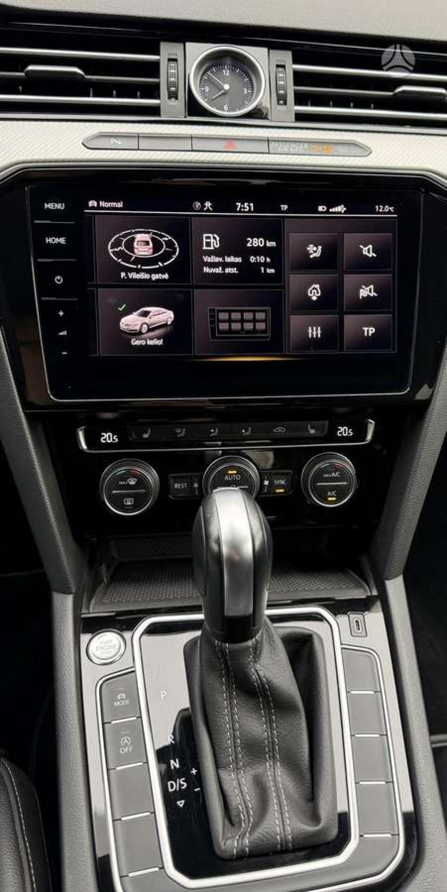 Black Volkswagen Arteon 2020 in Vilnius, with an engine capacity of 1.98 L and mileage of 78 thousand km for 24800 €, photo 11 on AUTOMOTO.COM.LV