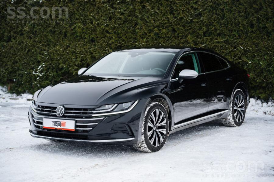 Black Volkswagen Arteon 2024 in Riga, with an engine capacity of 2.00 L and mileage of 28 thousand km for 32900 €, photo 1 on AUTOMOTO.COM.LV