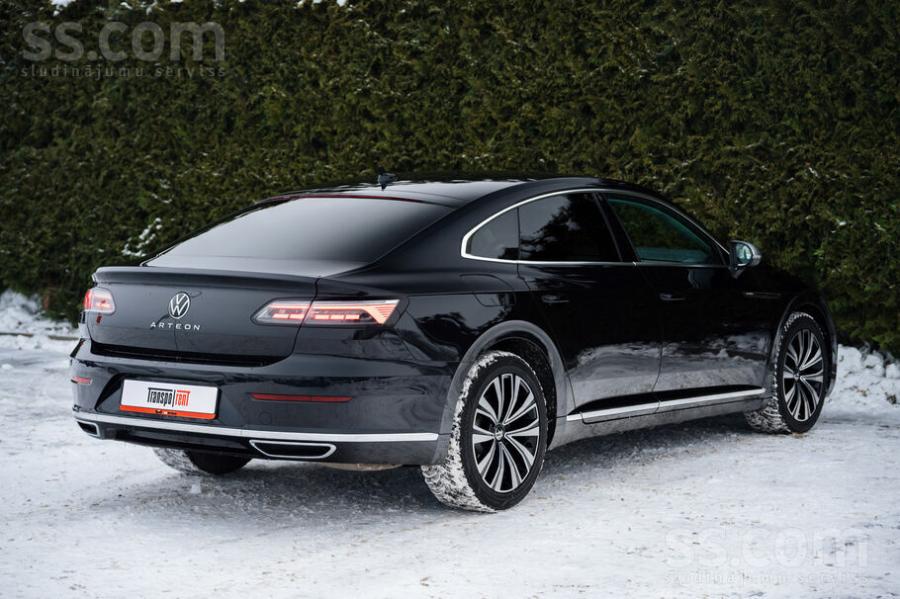 Black Volkswagen Arteon 2024 in Riga, with an engine capacity of 2.00 L and mileage of 28 thousand km for 32900 €, photo 6 on AUTOMOTO.COM.LV