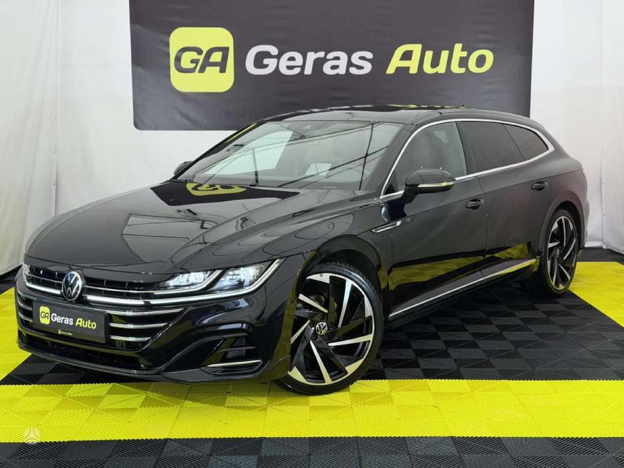 Black Volkswagen Arteon 2021 in Vilnius, with an engine capacity of 1.97 L and mileage of 128 thousand km for 26950 €, photo 1 on AUTOMOTO.COM.LV