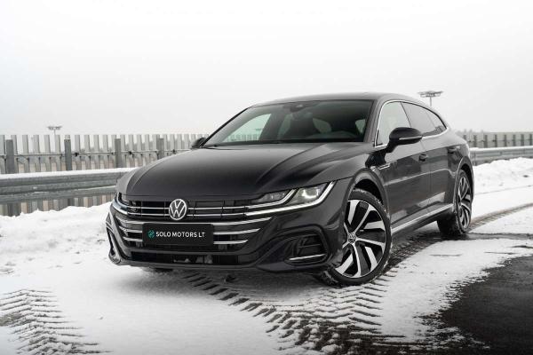 Black Volkswagen Arteon 2021 in Vilnius, with an engine capacity of 1.40 L and mileage of 143 thousand km for 23850 €, photo 1 on AUTOMOTO.COM.LV