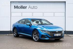 Blue Volkswagen Arteon 2022 in Riga, with an engine capacity of 1.40 L and mileage of 72 thousand km for 22950 €, photo 3 on AUTOMOTO.COM.LV