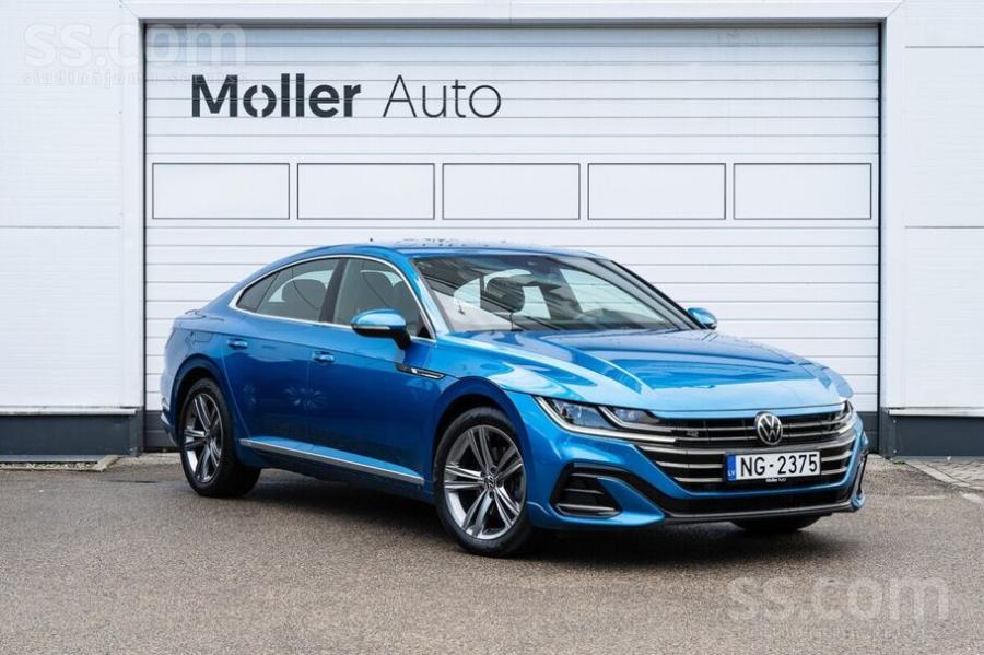 Blue Volkswagen Arteon 2022 in Riga, with an engine capacity of 1.40 L and mileage of 72 thousand km for 22950 €, photo 3 on AUTOMOTO.COM.LV