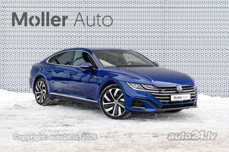 Blue Volkswagen Arteon 2024 in Riga, with an engine capacity of 2.00 L and mileage of 37 thousand km for 40889 €, photo 3 on AUTOMOTO.COM.LV