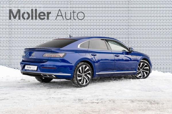 Blue Volkswagen Arteon 2024 in Riga, with an engine capacity of 2.00 L and mileage of 37 thousand km for 37900 €, photo 4 on AUTOMOTO.COM.LV