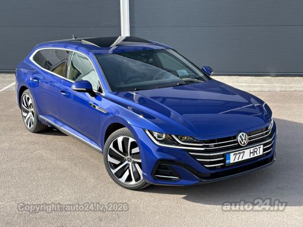 Zils Volkswagen Arteon 2021 Tallina, ar dzinēja tilpumu 1.40 L un nobraukumu 75 tūkst. km par 26900 €, foto  vietnē AUTOMOTO.COM.LV