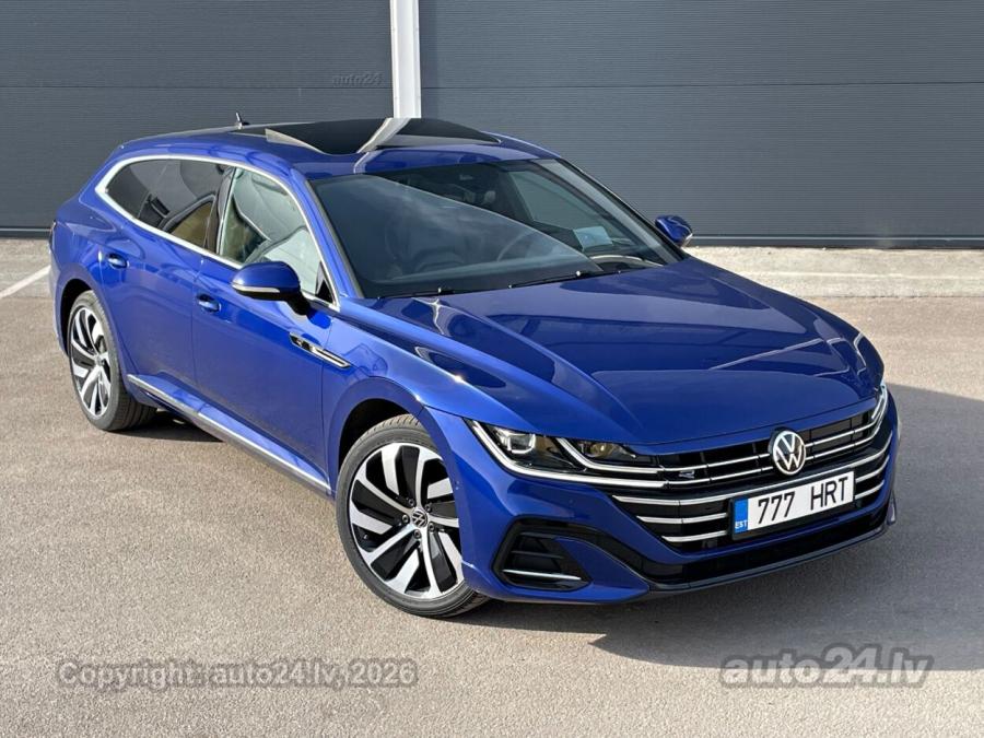 Blue Volkswagen Arteon 2021 in Tallinn, with an engine capacity of 1.40 L and mileage of 75 thousand km for 26900 €, photo 1 on AUTOMOTO.COM.LV