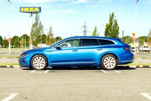 Blue Volkswagen Arteon 2021 in Riga, with an engine capacity of 2.00 L and mileage of 220 thousand km for 22990 €, photo 6 on AUTOMOTO.COM.LV