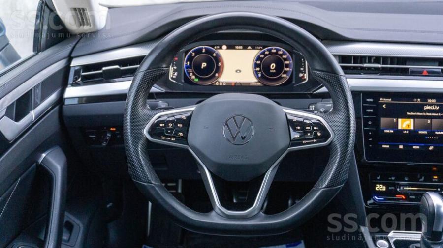 Blue Volkswagen Arteon 2021 in Riga, with an engine capacity of 2.00 L and mileage of 220 thousand km for 22990 €, photo 15 on AUTOMOTO.COM.LV