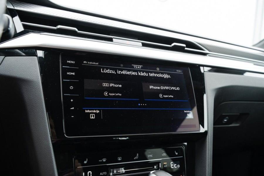 Blue Volkswagen Arteon 2021 in Riga, with an engine capacity of 1.40 L and mileage of 60 thousand km for 26500 €, photo 29 on AUTOMOTO.COM.LV