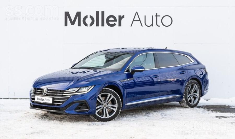 Blue Volkswagen Arteon 2022 in Riga, with an engine capacity of 1.40 L and mileage of 96 thousand km for 26850 €, photo 1 on AUTOMOTO.COM.LV