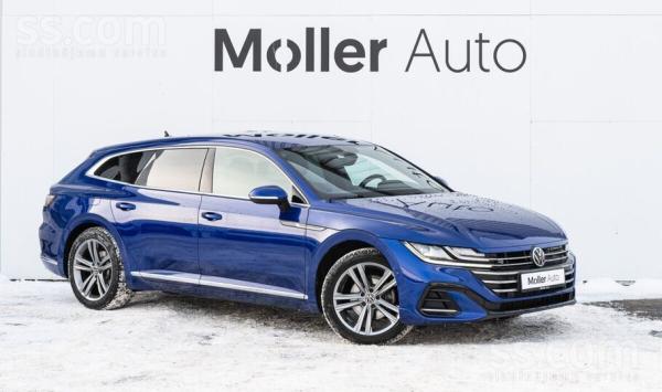 Blue Volkswagen Arteon 2022 in Riga, with an engine capacity of 1.40 L and mileage of 96 thousand km for 26850 €, photo 2 on AUTOMOTO.COM.LV