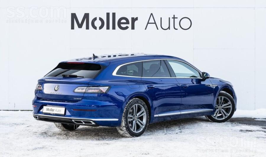 Blue Volkswagen Arteon 2022 in Riga, with an engine capacity of 1.40 L and mileage of 96 thousand km for 26850 €, photo 4 on AUTOMOTO.COM.LV