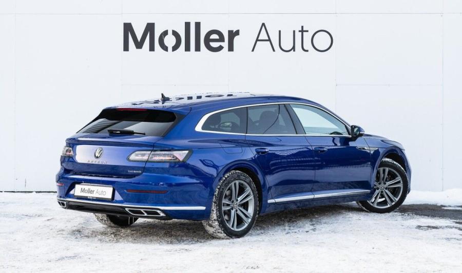 Blue Volkswagen Arteon 2022 in Riga, with an engine capacity of 1.40 L and mileage of 96 thousand km for 26850 €, photo 4 on AUTOMOTO.COM.LV