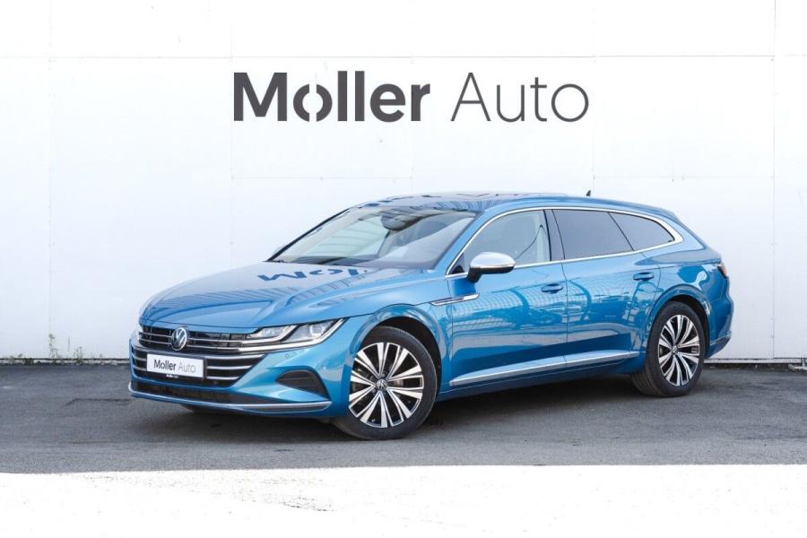 Blue Volkswagen Arteon 2022 in Riga, with an engine capacity of 1.40 L and mileage of 114 thousand km for 23500 €, photo 1 on AUTOMOTO.COM.LV