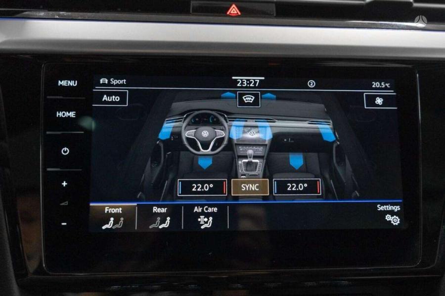 Blue Volkswagen Arteon 2023 in Vilnius, with an engine capacity of 2.00 L and mileage of 55 thousand km for 36900 €, photo 17 on AUTOMOTO.COM.LV