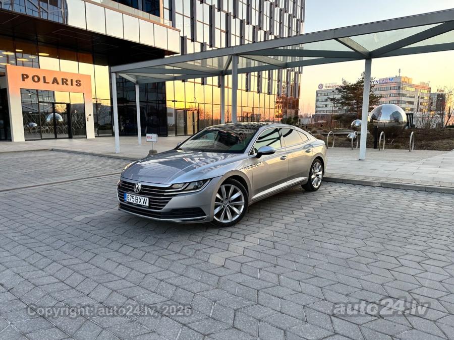 Grey Volkswagen Arteon 2018 in Tallinn, with an engine capacity of 2.00 L and mileage of 129 thousand km for 24500 €, photo 1 on AUTOMOTO.COM.LV