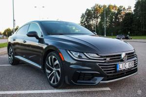Grey Volkswagen Arteon 2019 in Vilnius, with an engine capacity of 1.98 L and mileage of 125 thousand km for 23200 €, photo  on AUTOMOTO.COM.LV