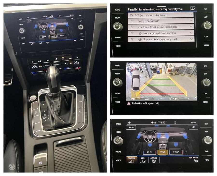Grey Volkswagen Arteon 2022 in Kaunas, with an engine capacity of 1.98 L and mileage of 127 thousand km for 23500 €, photo 11 on AUTOMOTO.COM.LV