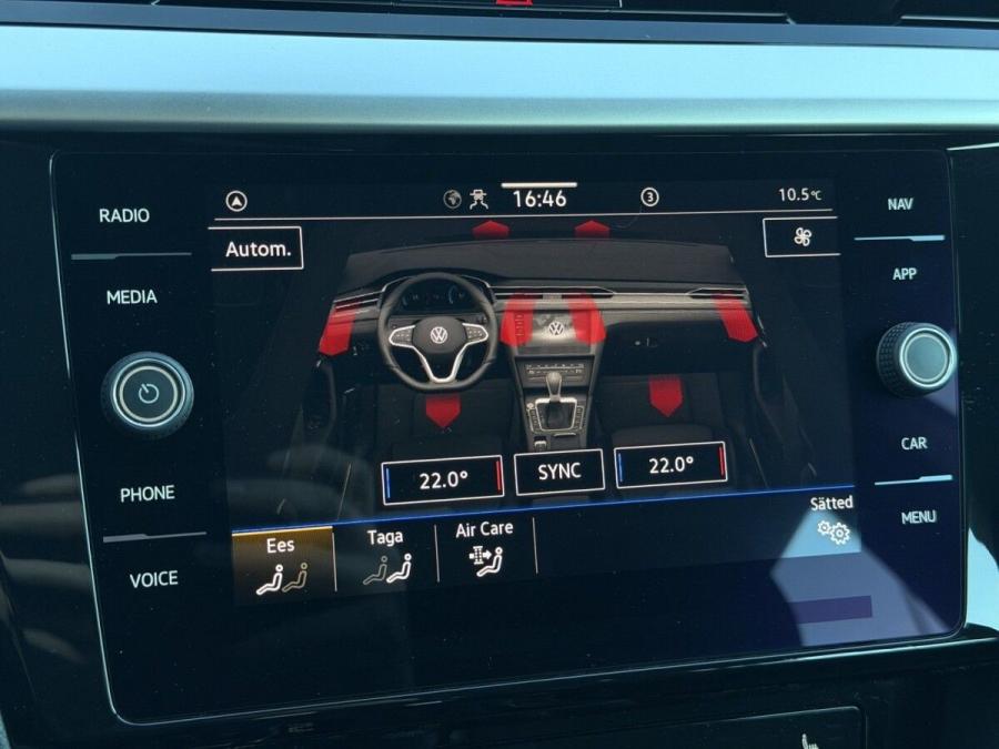 Grey Volkswagen Arteon 2024 in Parnu, with an engine capacity of 2.00 L and mileage of 62 thousand km for 28500 €, photo 14 on AUTOMOTO.COM.LV