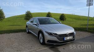 Grey Volkswagen Arteon 2019 in Riga, with an engine capacity of 1.50 L and mileage of 142 thousand km for 17800 €, photo  on AUTOMOTO.COM.LV