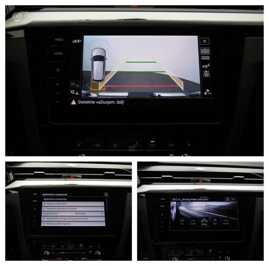 Grey Volkswagen Arteon 2023 in Vilnius, with an engine capacity of 1.97 L and mileage of 176 thousand km for 24800 €, photo 24 on AUTOMOTO.COM.LV