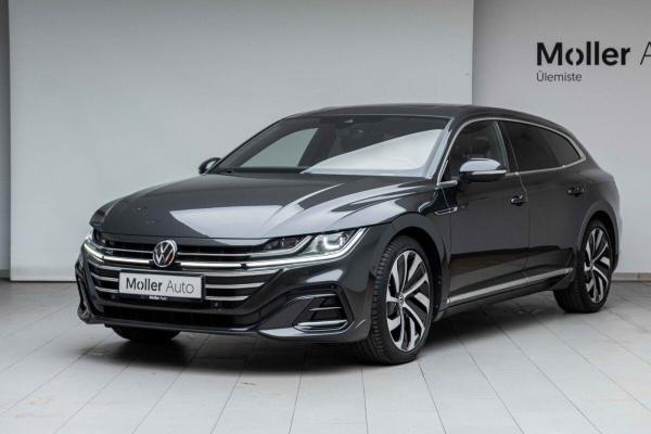 Pelēks Volkswagen Arteon 2023 Peetri, ar dzinēja tilpumu 2.00 L un nobraukumu 140 tūkst. km par 26950 €, foto  vietnē AUTOMOTO.COM.LV