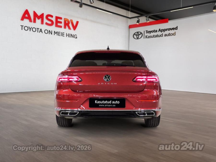Sarkans Volkswagen Arteon 2022 Tallina, ar dzinēja tilpumu 2.00 L un nobraukumu 100 tūkst. km par 27990 €, foto 5 vietnē AUTOMOTO.COM.LV