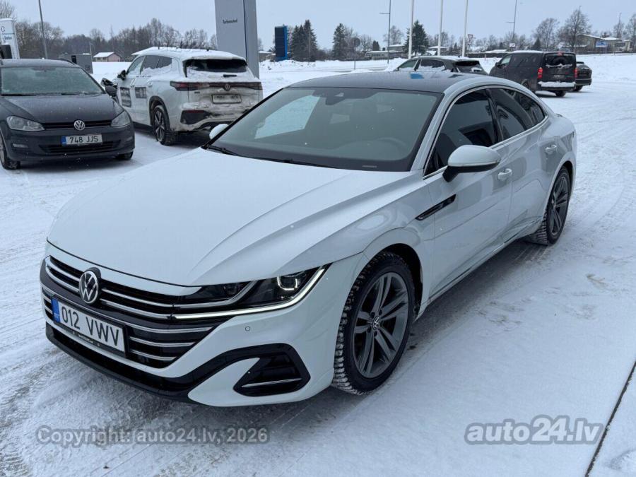 White Volkswagen Arteon 2021 in Viljandi, with an engine capacity of 2.00 L and mileage of 88 thousand km for 29990 €, photo 5 on AUTOMOTO.COM.LV
