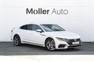 White Volkswagen Arteon 2019 in Riga, with an engine capacity of 2.00 L and mileage of 123 thousand km for 29990 €, photo 2 on AUTOMOTO.COM.LV
