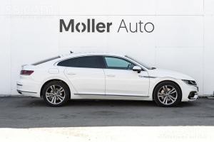 White Volkswagen Arteon 2019 in Riga, with an engine capacity of 2.00 L and mileage of 123 thousand km for 29990 €, photo 5 on AUTOMOTO.COM.LV