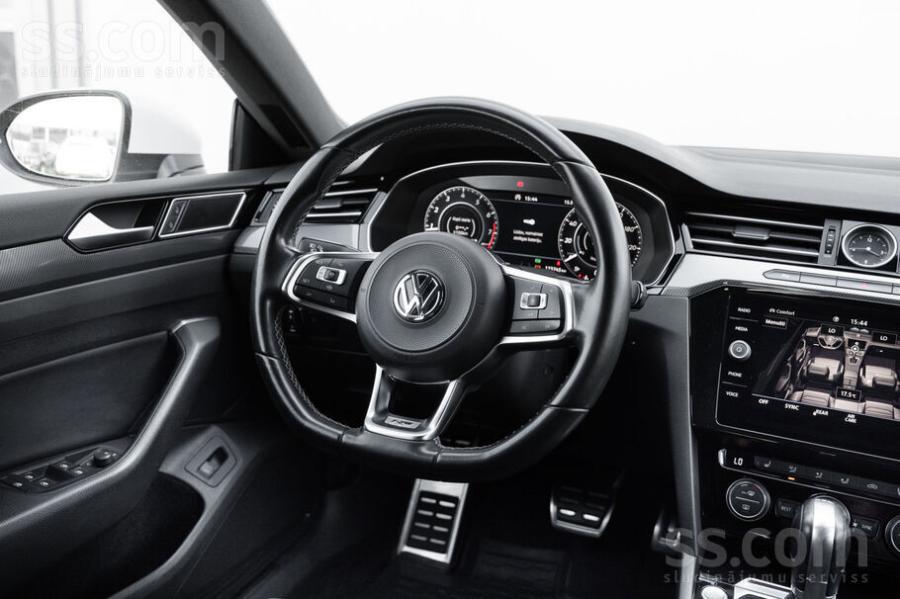 White Volkswagen Arteon 2019 in Riga, with an engine capacity of 2.00 L and mileage of 123 thousand km for 29990 €, photo 29 on AUTOMOTO.COM.LV