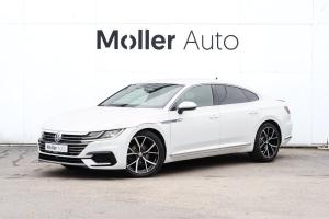 White Volkswagen Arteon 2020 in Riga, with an engine capacity of 2.00 L and mileage of 132 thousand km for 20650 €, photo  on AUTOMOTO.COM.LV