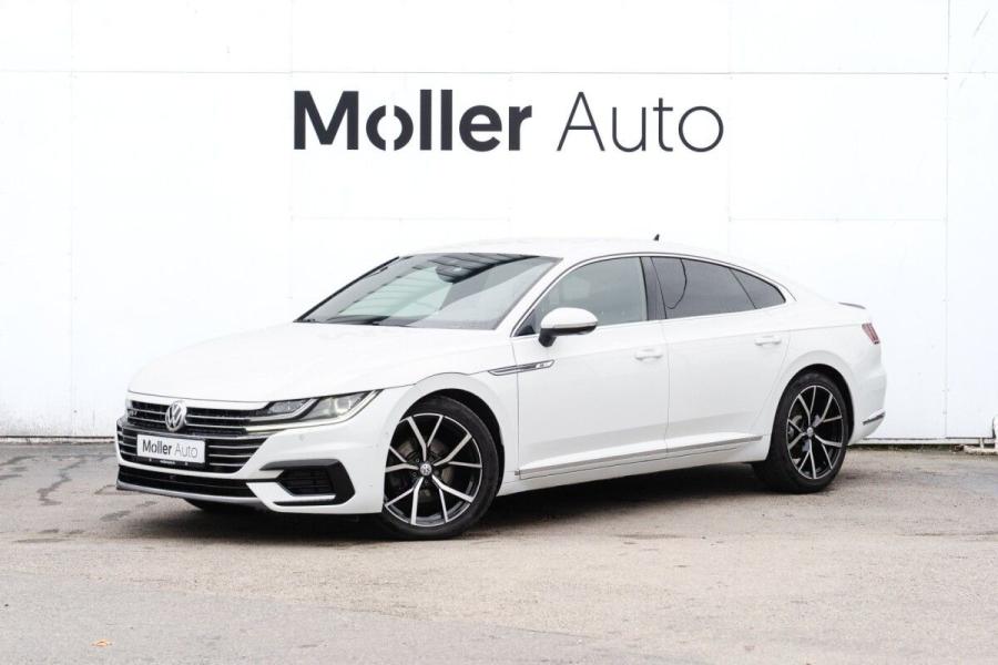 White Volkswagen Arteon 2020 in Riga, with an engine capacity of 2.00 L and mileage of 132 thousand km for 20650 €, photo 1 on AUTOMOTO.COM.LV