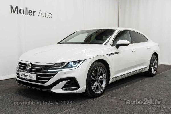 White Volkswagen Arteon 2022 in Tallinn, with an engine capacity of 1.40 L and mileage of 145 thousand km for 25900 €, photo 1 on AUTOMOTO.COM.LV